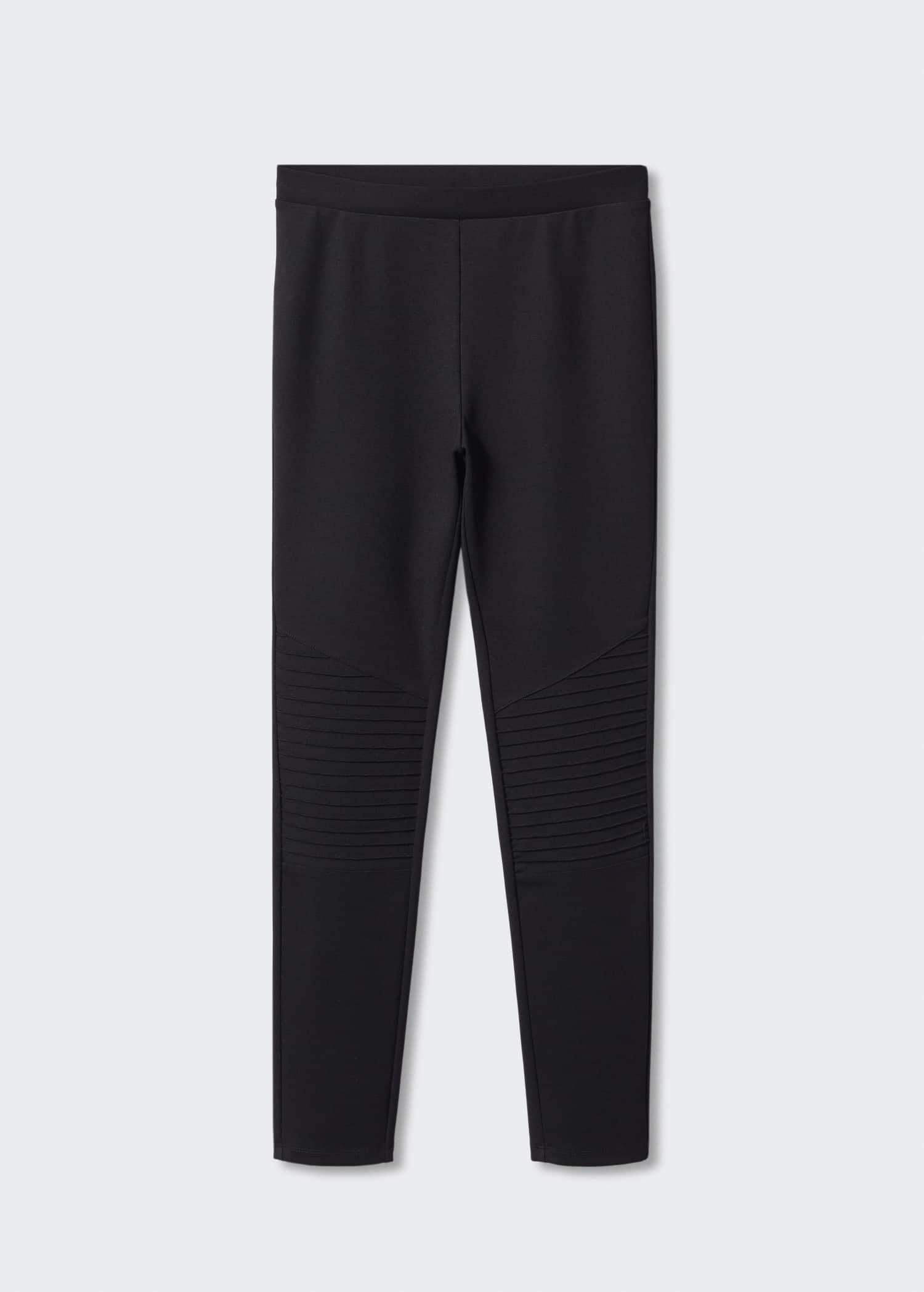 MANGO Biker Style Leggings in Black | Endource