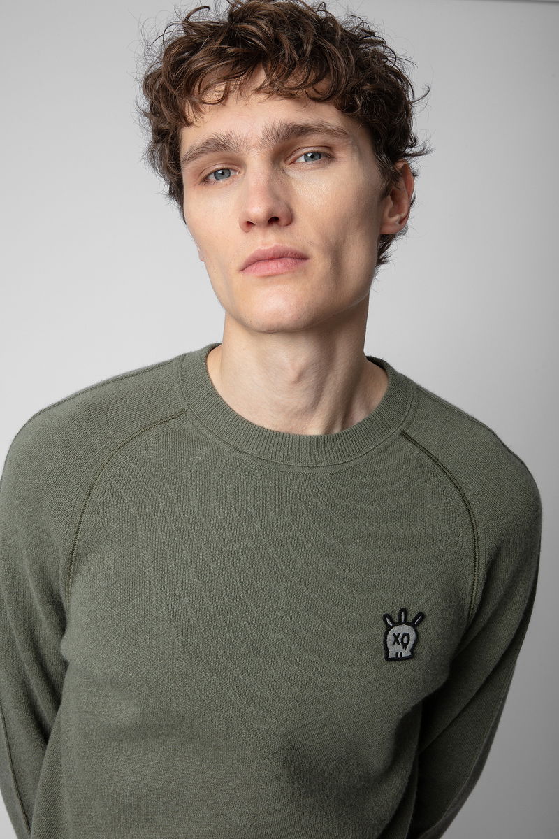ZADIG & VOLTAIRE Thomas Skull Jumper in Tilleul | Endource