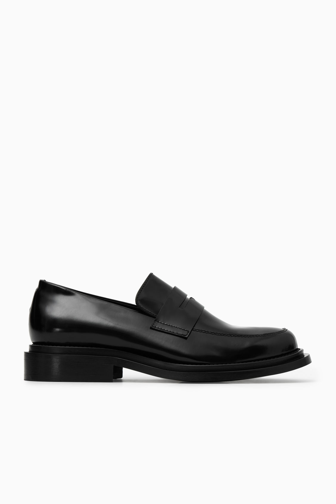 COS The Chunky Leather Loafers in BLACK | endource