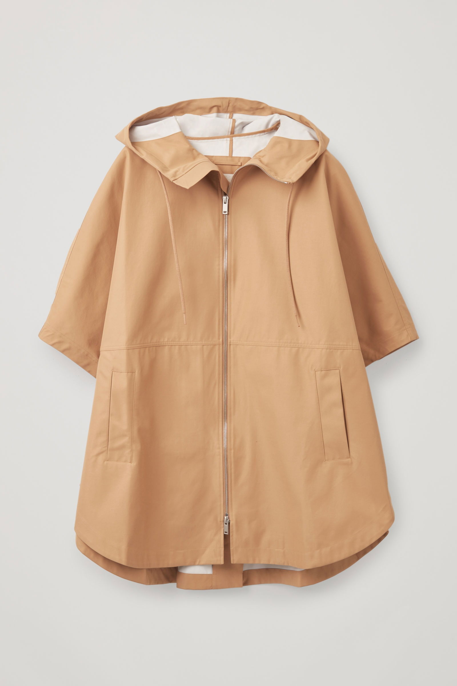 COS Hooded Poncho with Curved Hem | Endource