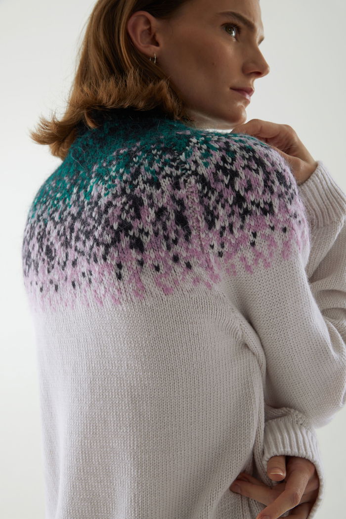 COS Recycled Wool Mix Fair Isle Knit Jumper | endource