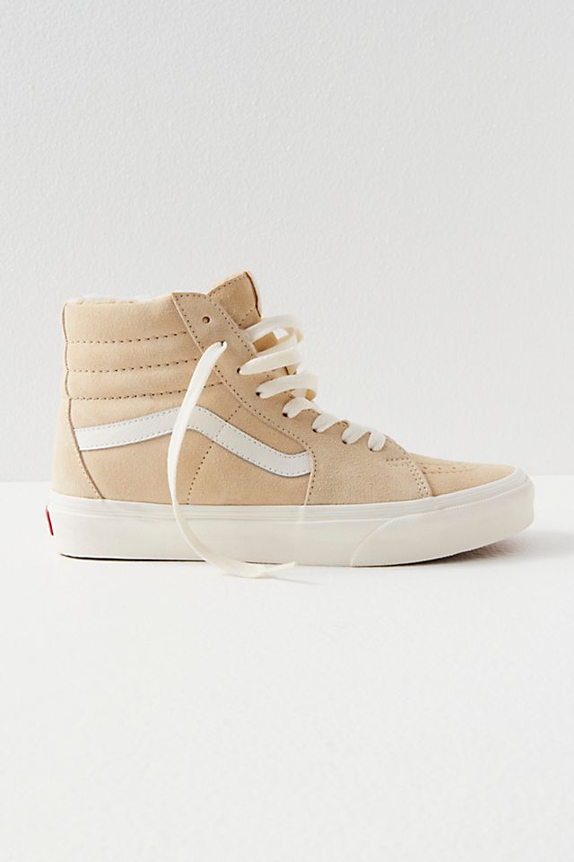 VANS Sk8-Hi Shearling Sneakers in Cozy Hug Biscotti | Endource