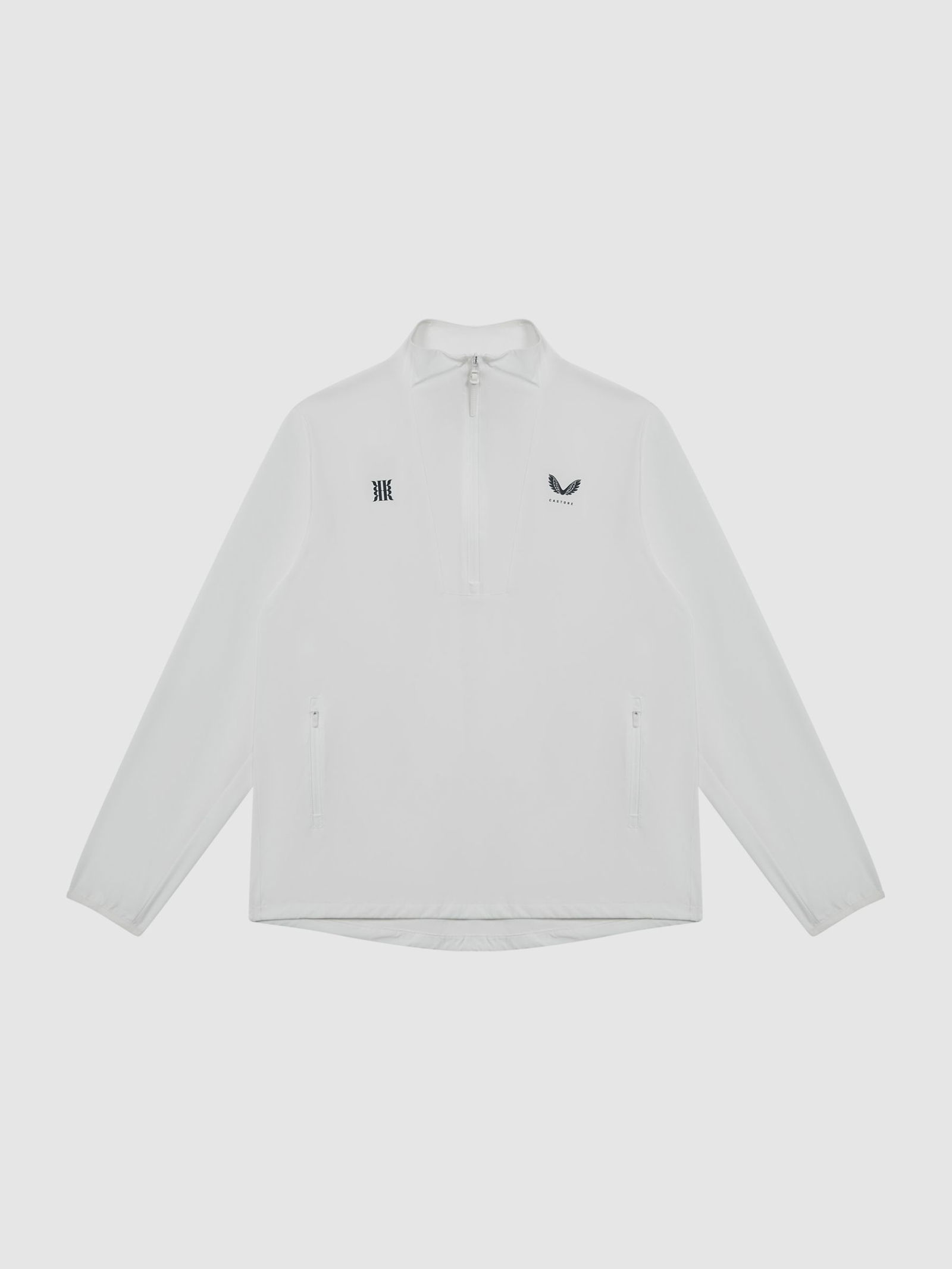REISS Reiss x Castore - Evan Weatherproof Active Jacket in White | endource