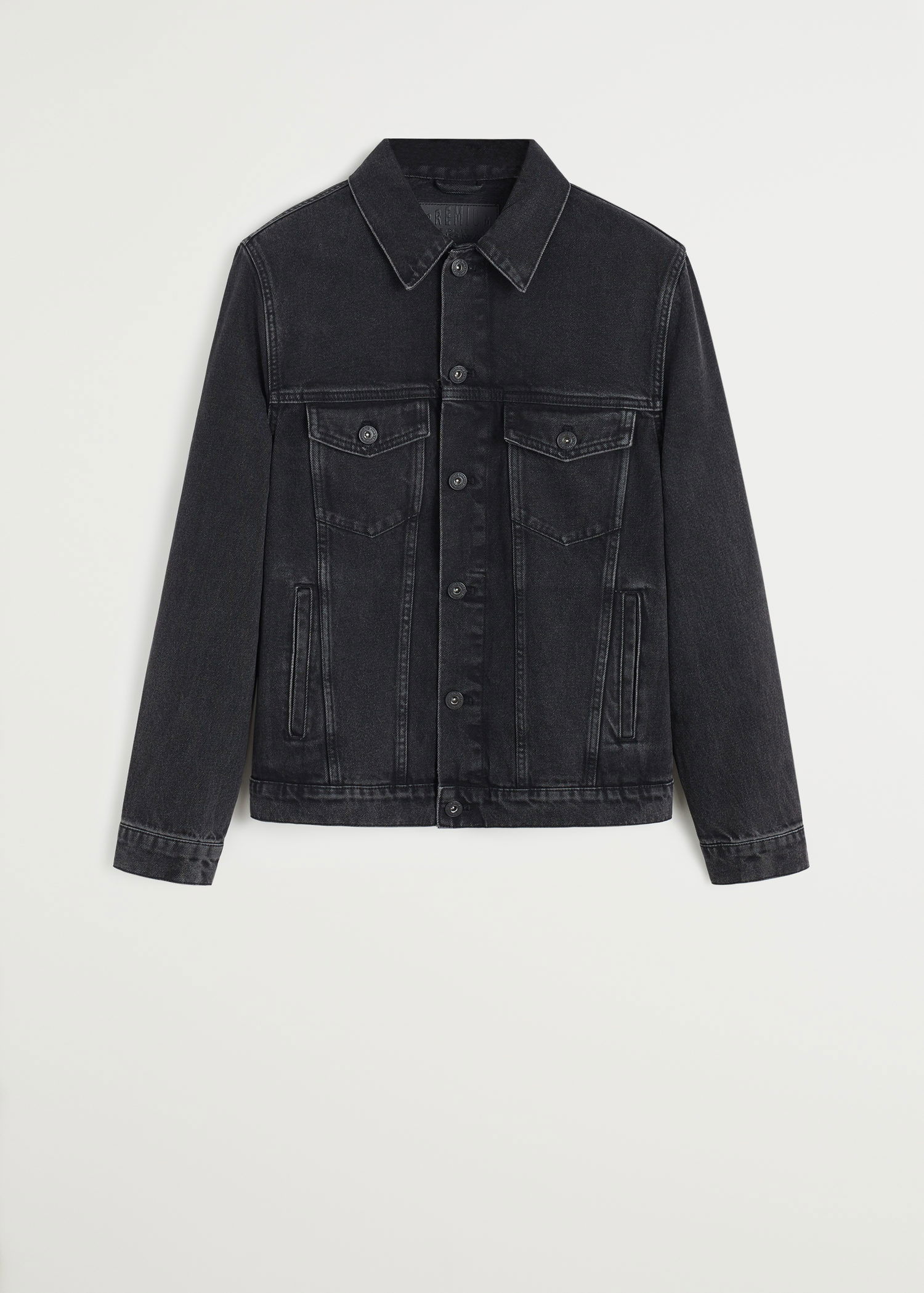MANGO Denim Jacket in Black denim | endource
