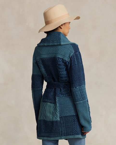 POLO RALPH LAUREN Patchwork Cotton Cardigan in Multi | endource