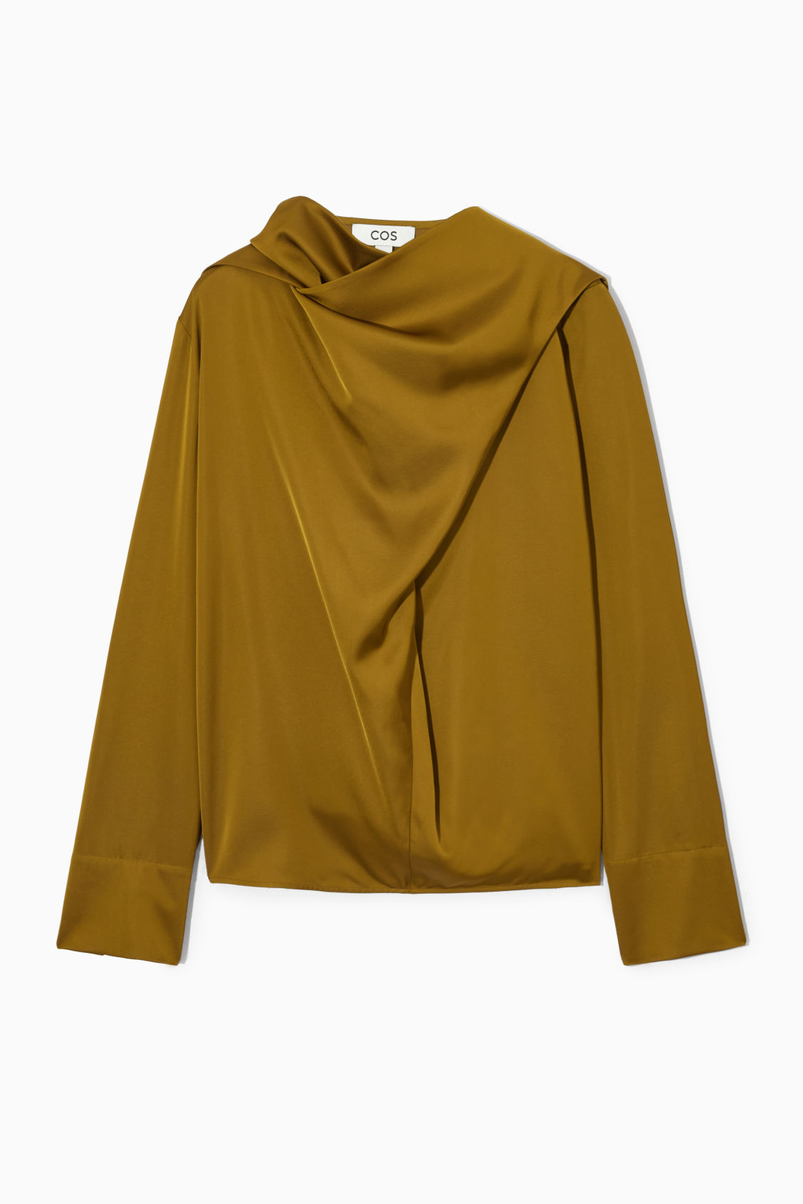 COS Scarf-Detail Blouse in BROWN | Endource