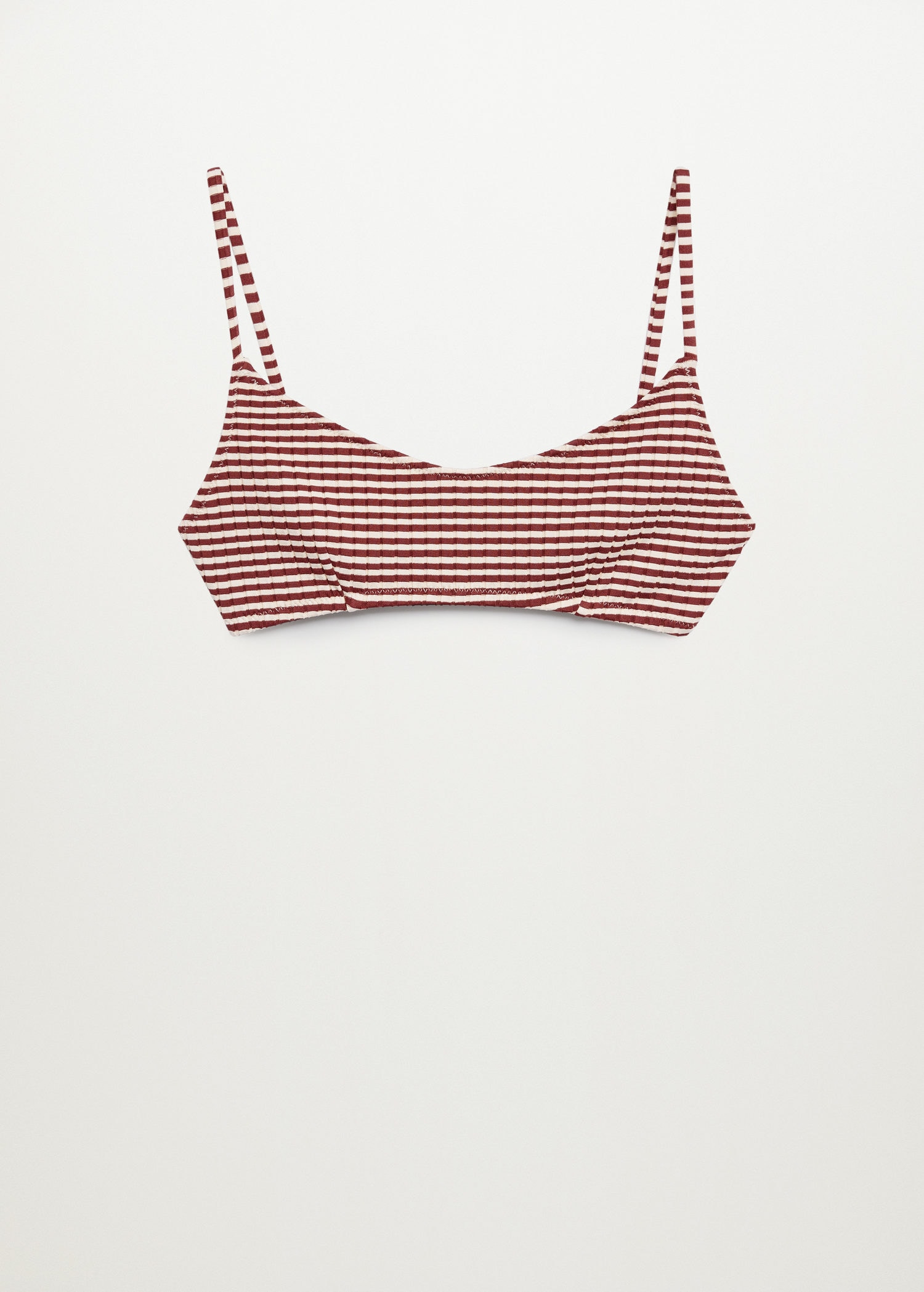 MANGO Striped Bikini Top | endource