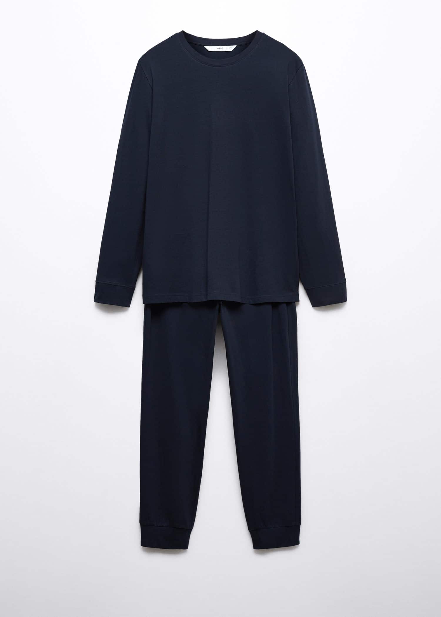MANGO Cotton Pyjama Pack in Navy | endource