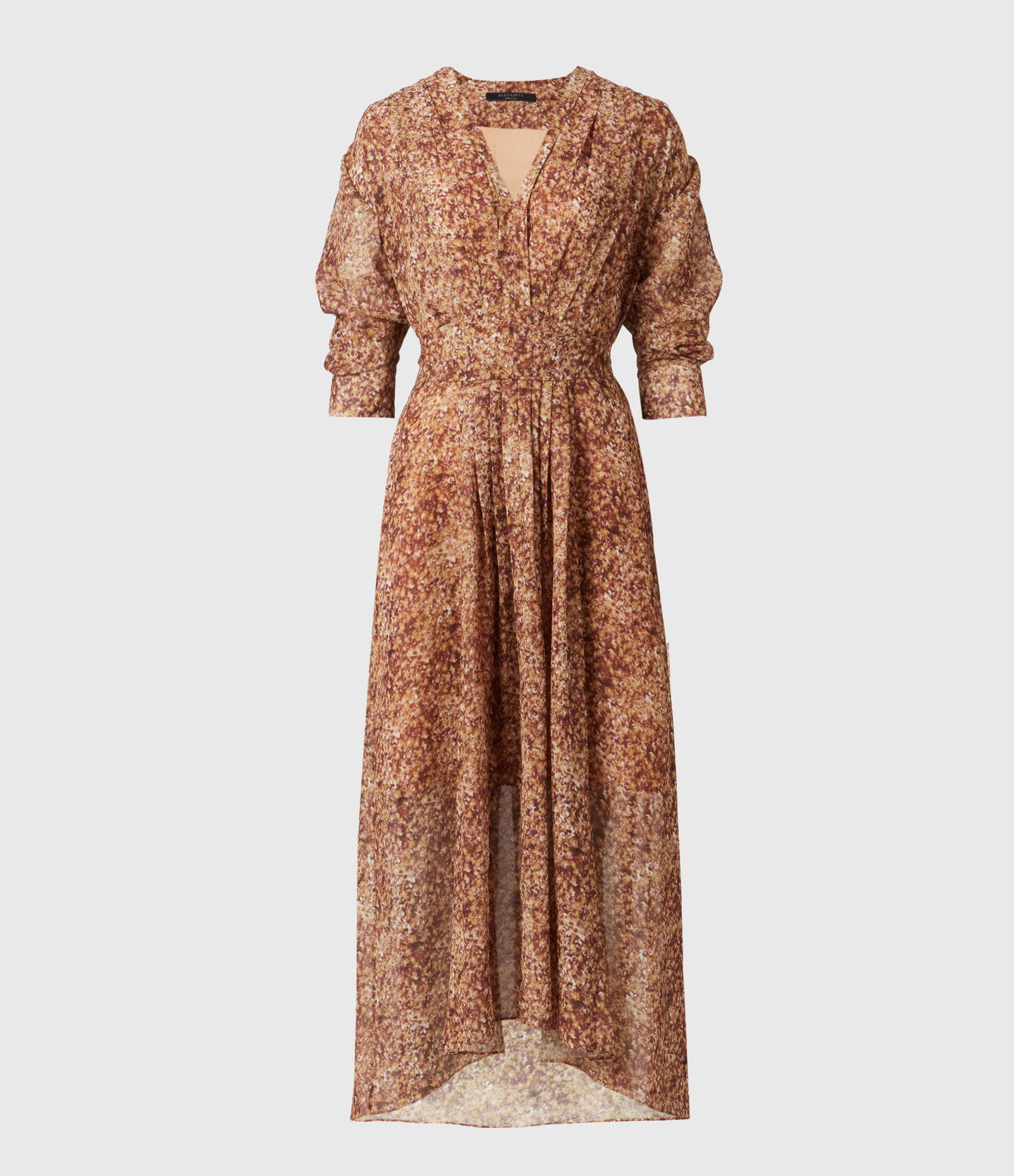 ALLSAINTS Ina Tabby Dress in Chestnut | endource