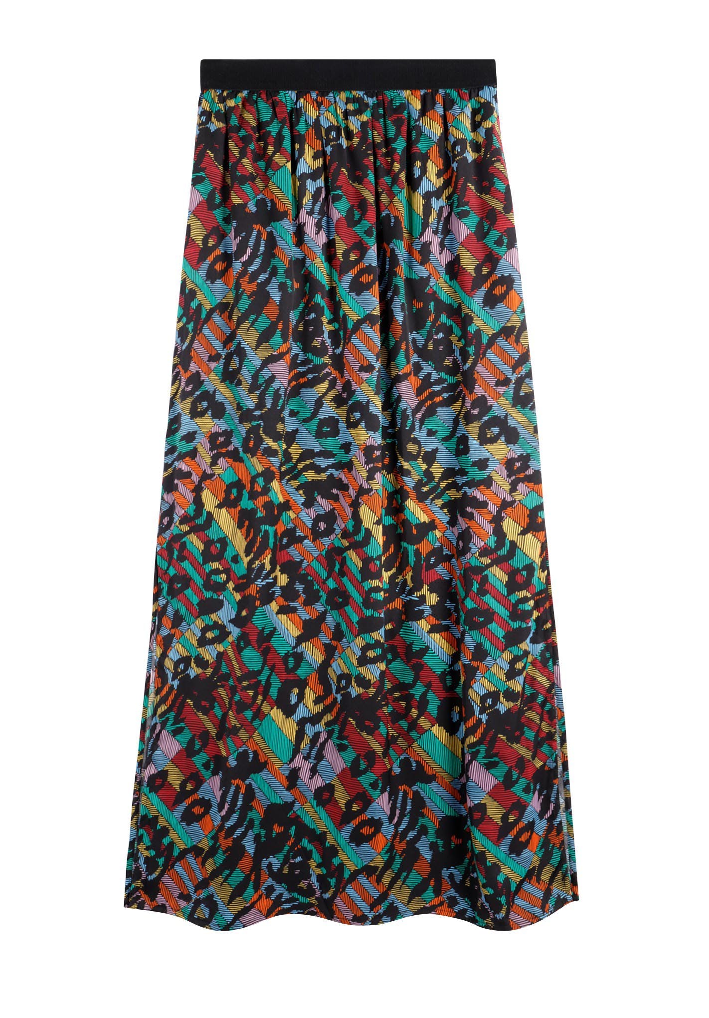 HUSH Paula Maxi Skirt in Animal Chevron Print | Endource