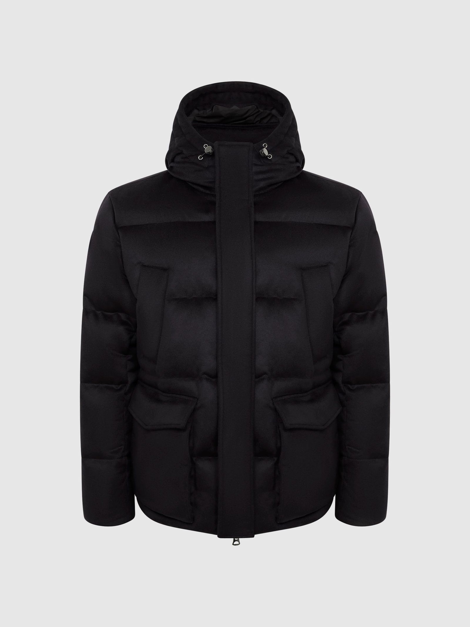 REISS Relic Down Filled Puffer Jacket in Navy | endource