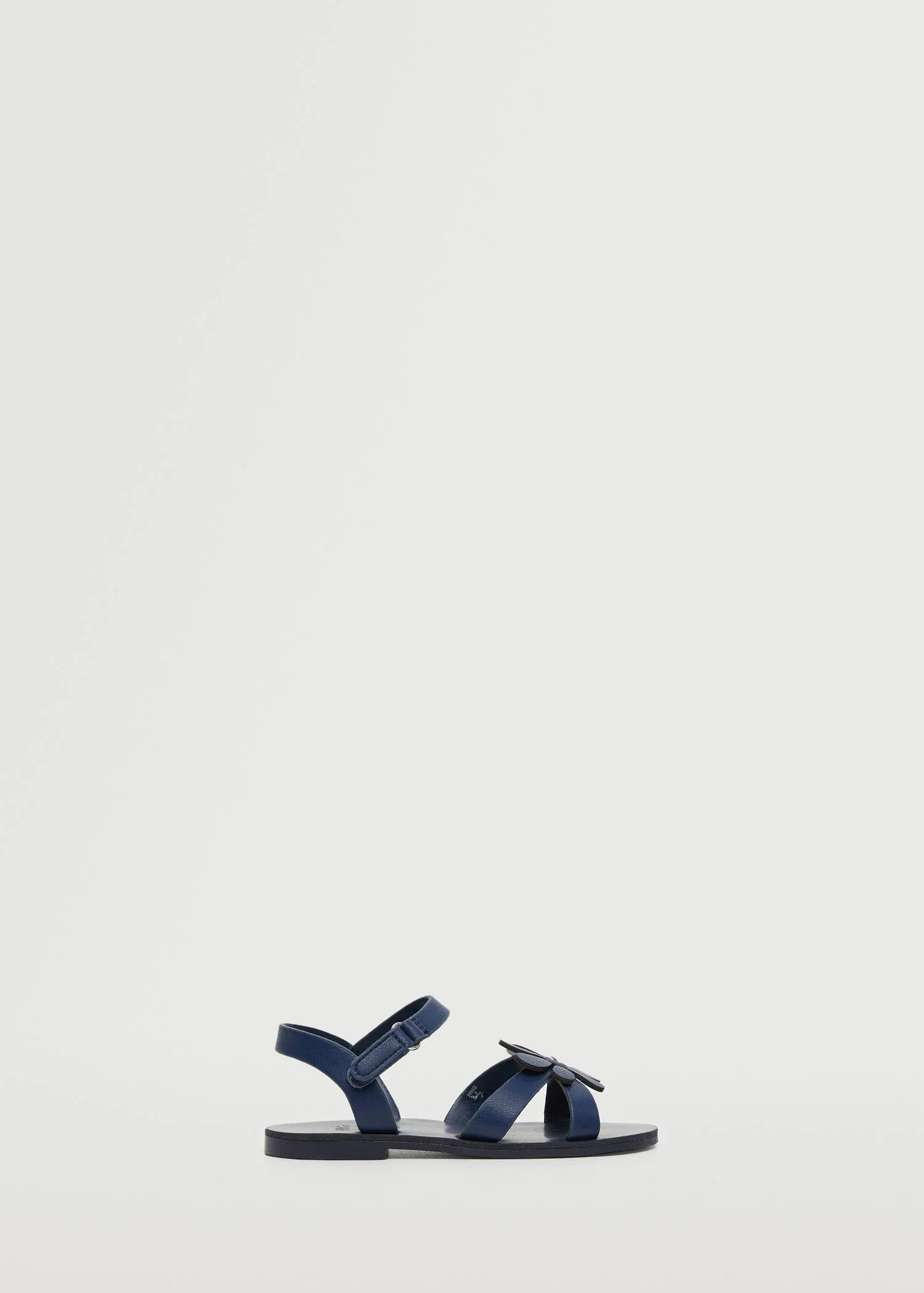 MANGO Flower Appliqué Sandals in Dark Navy | Endource