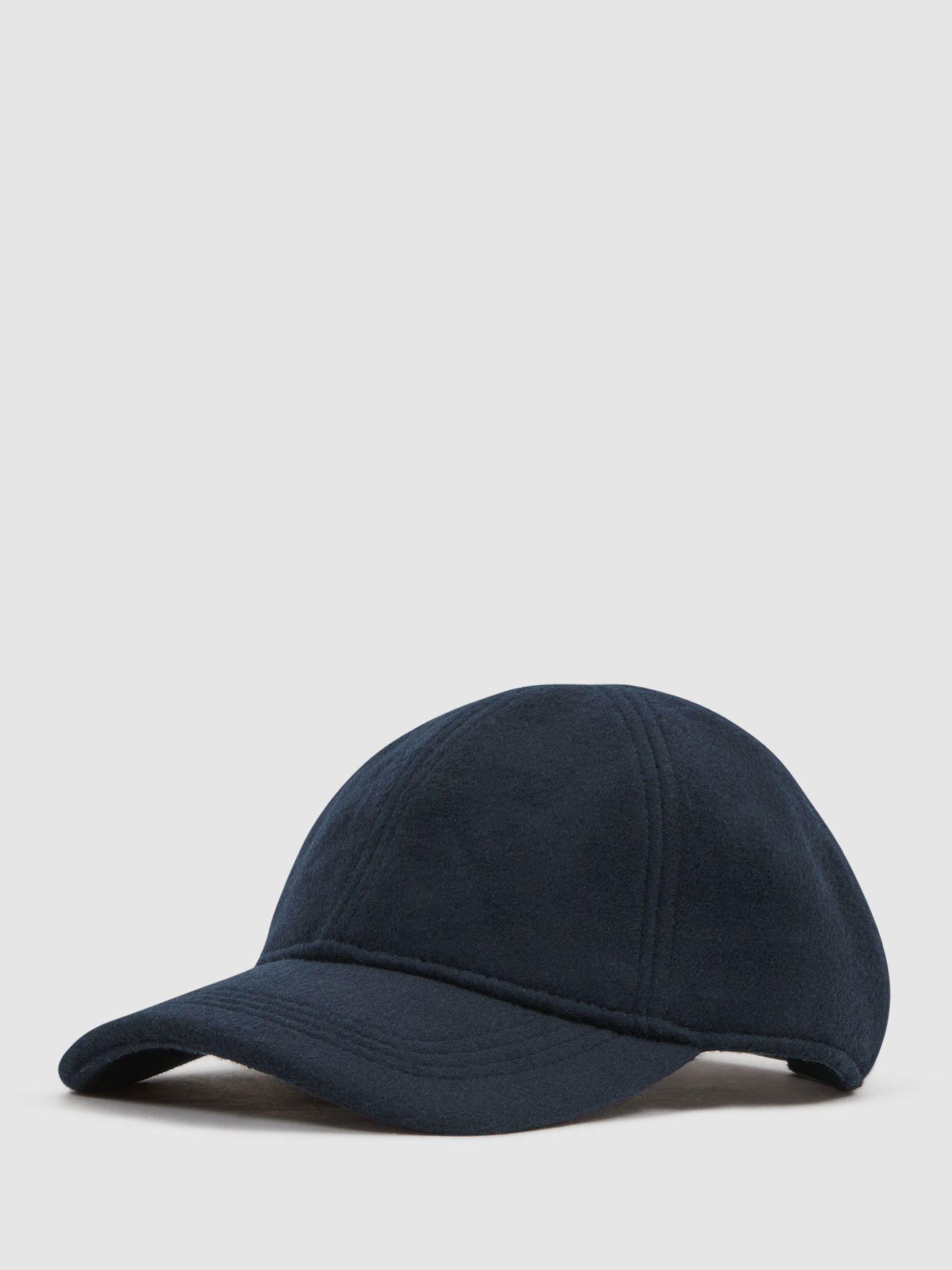 REISS Clark Wool Blend Baseball Cap in Navy | Endource