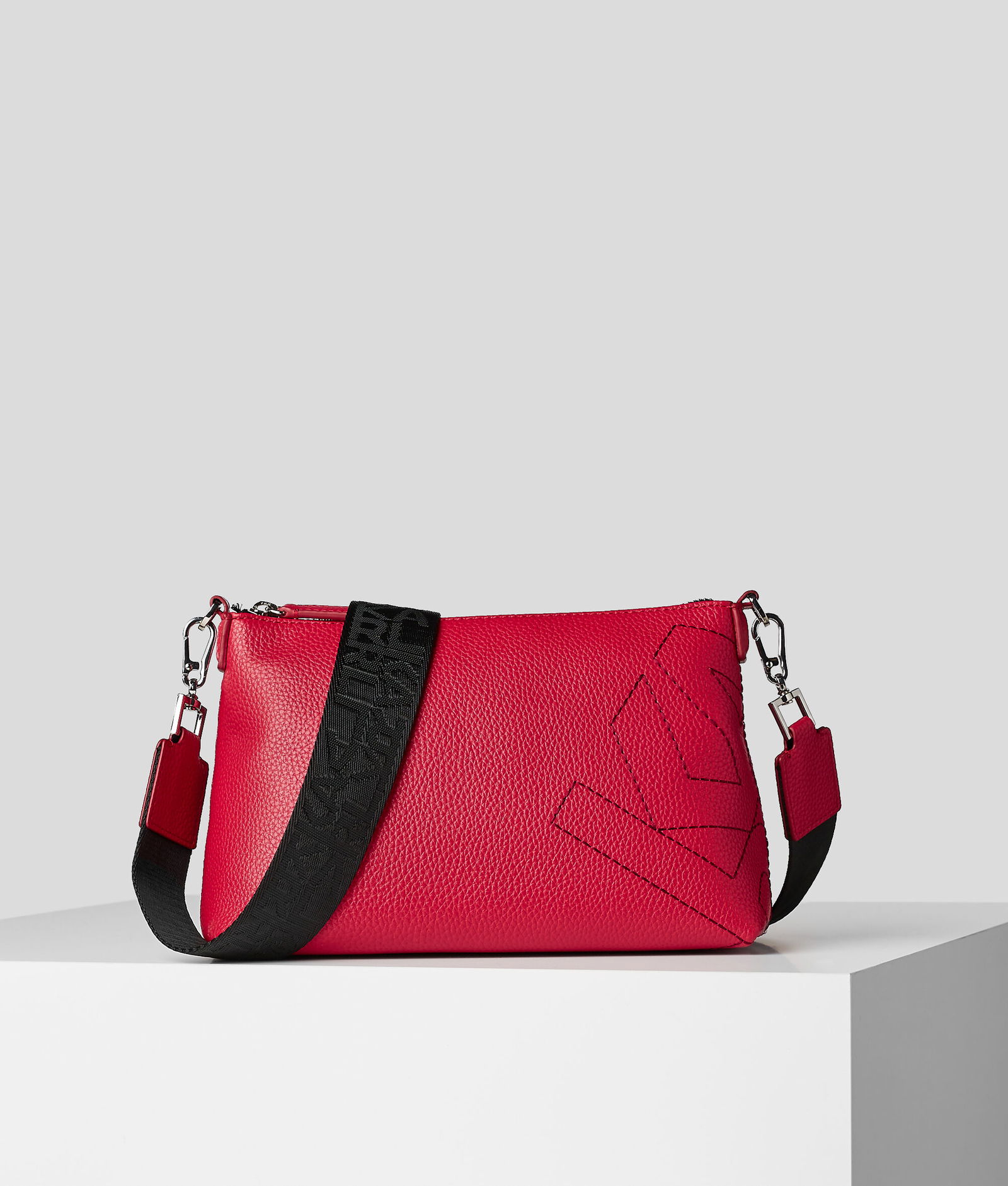 KARL LAGERFELD K/Athleisure Crossbody Bag in Tango Red | Endource