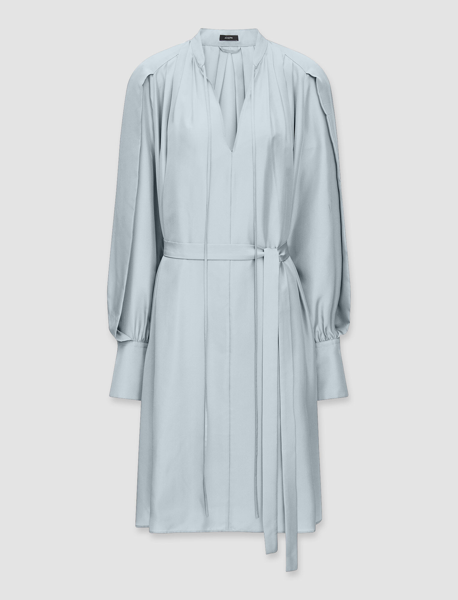 JOSEPH Habotai Dewar Dress in Dusty Blue | Endource