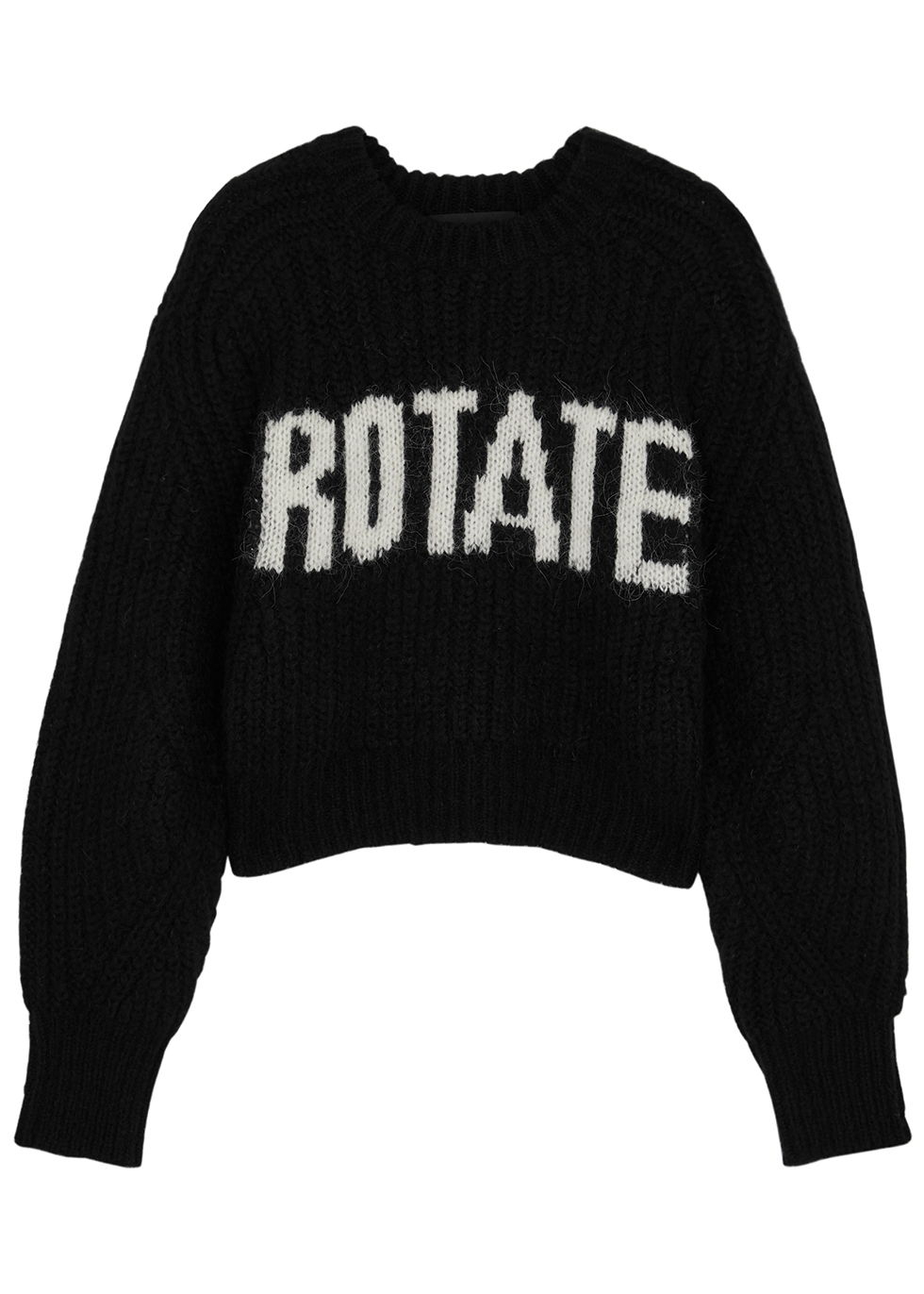 ROTATE BIRGER CHRISTENSEN Logo-Intarsia Wool-Blend Jumper | endource