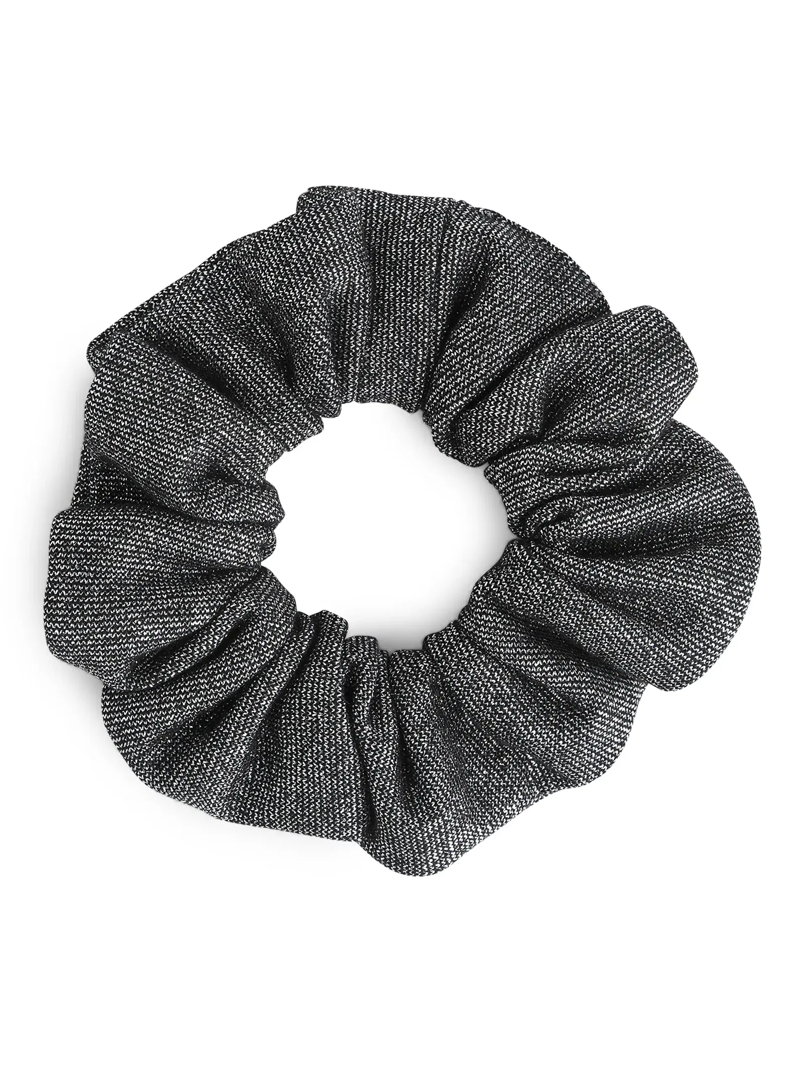 ARKET Glitter Scrunchie in Black/Silver | endource