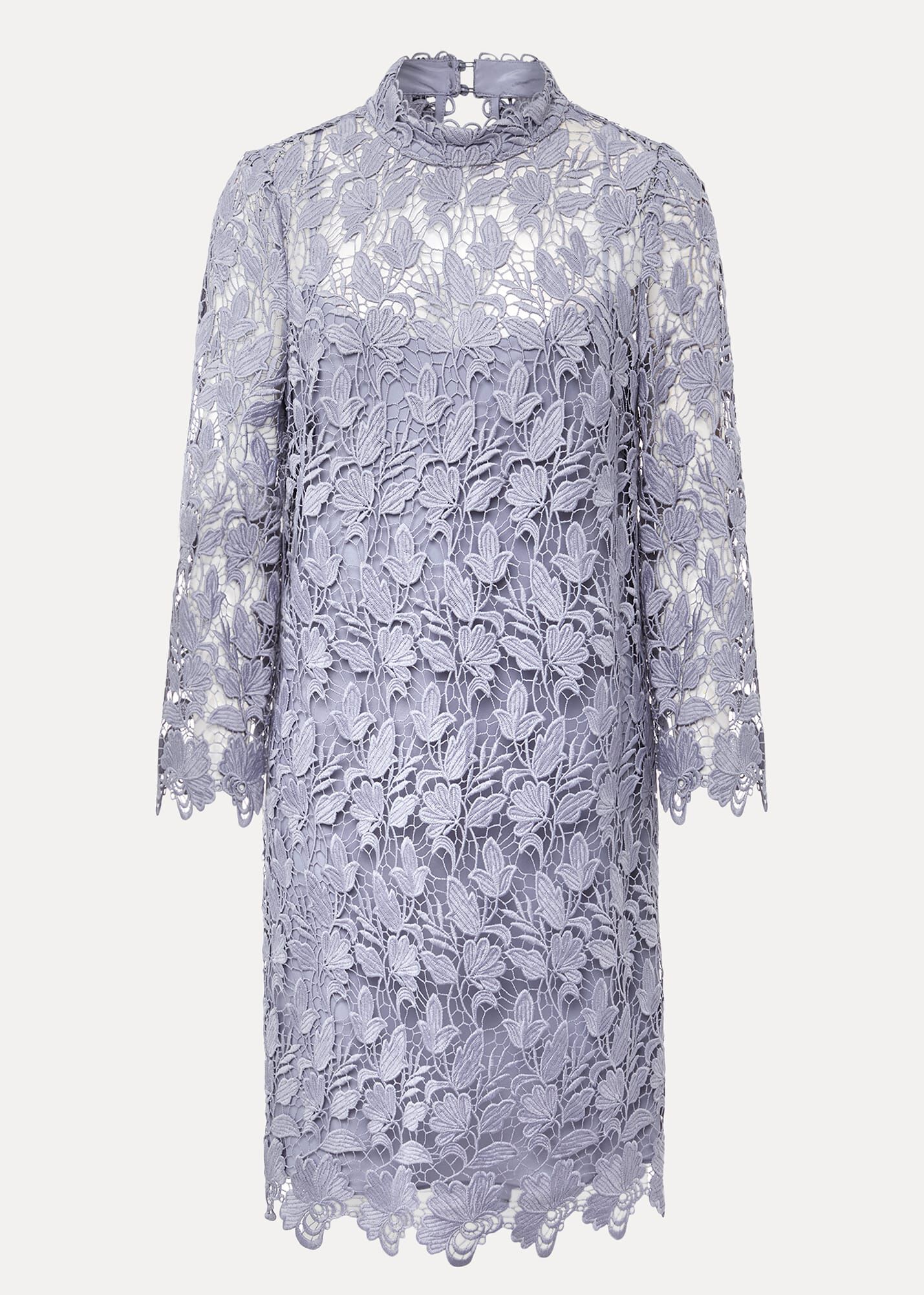 PHASE EIGHT Verity Floral Lace Dress in Cornflower | endource