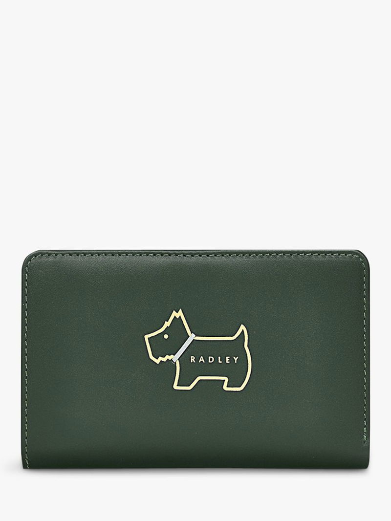 RADLEY Heritage Dog Outline Medium Leather Bifold Purse in Dragon ...