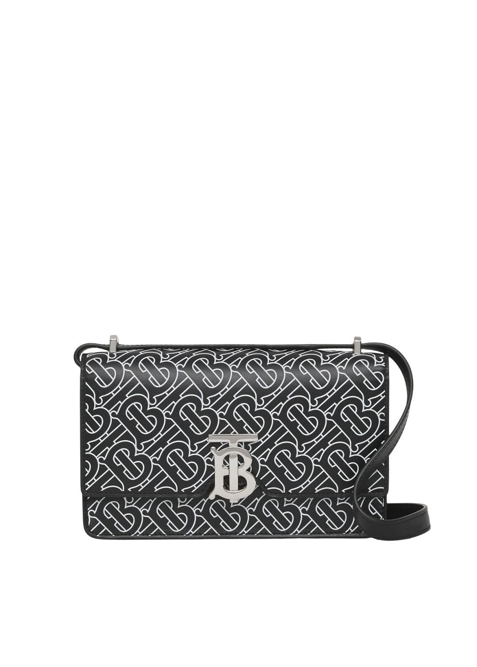 BURBERRY Monogram Print Leather Low Robin Bag | Endource