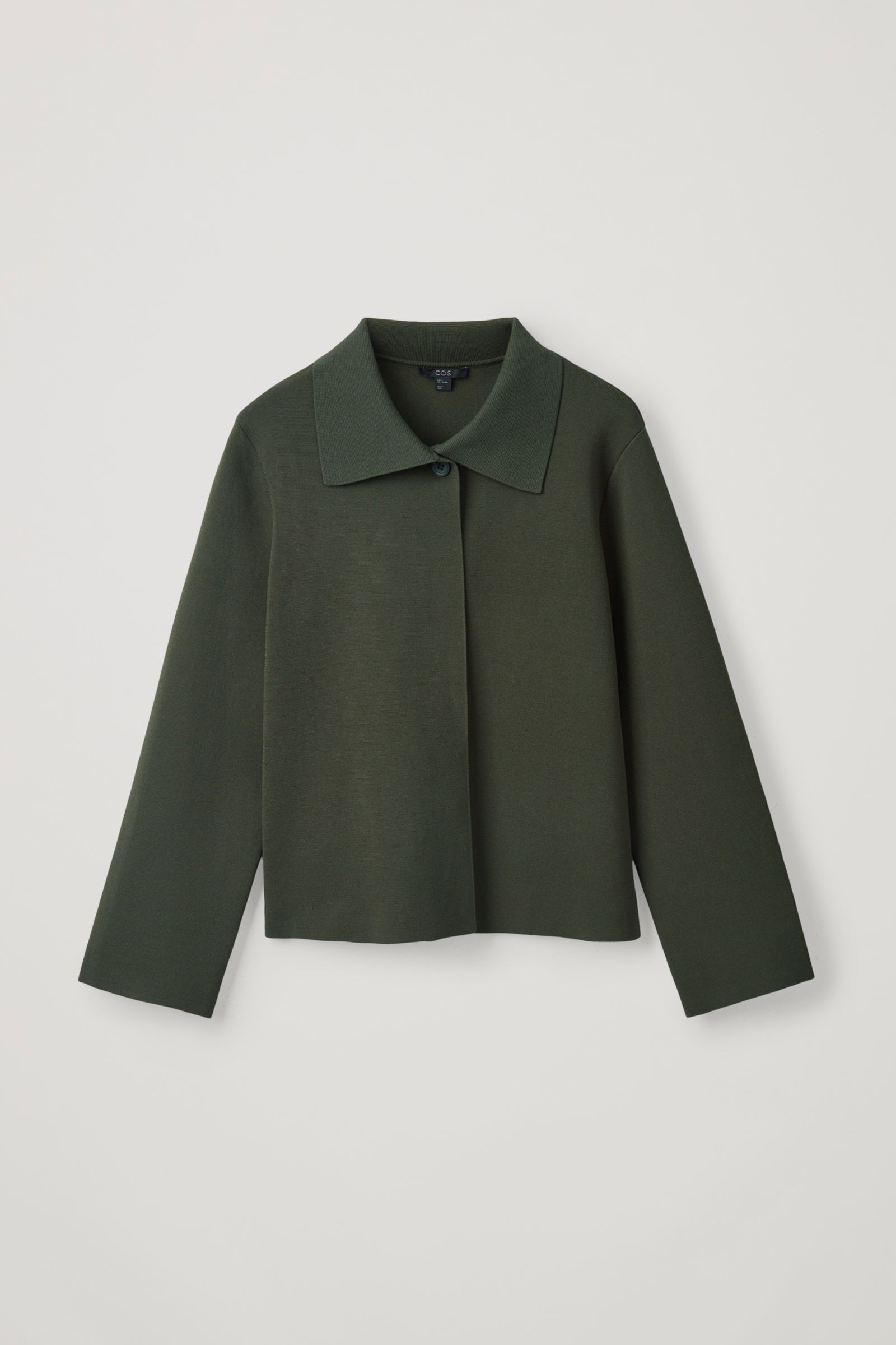 COS Full-Milano Knit Jacket in Forest Green | endource