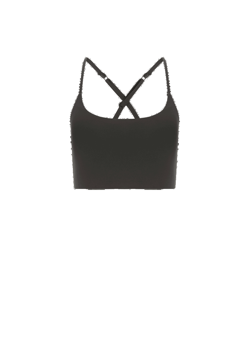 GIRLFRIEND COLLECTIVE Juliet Float Bra Top in Black | Endource