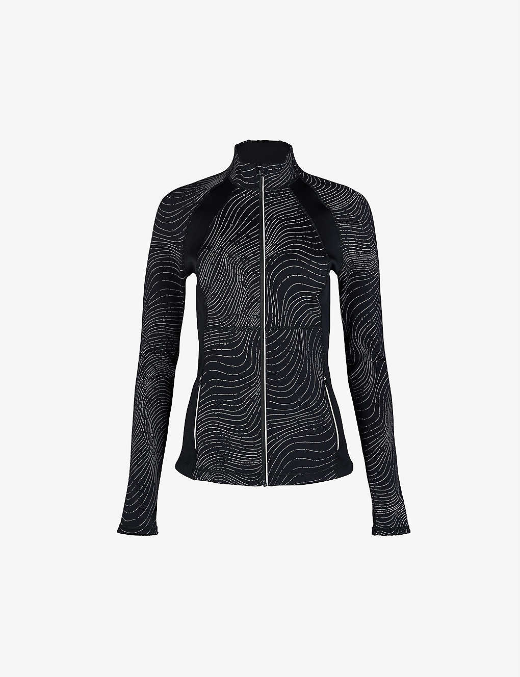 SWEATY BETTY Power Boost Workout Reflective Stretch-Jersey Jacket in ...
