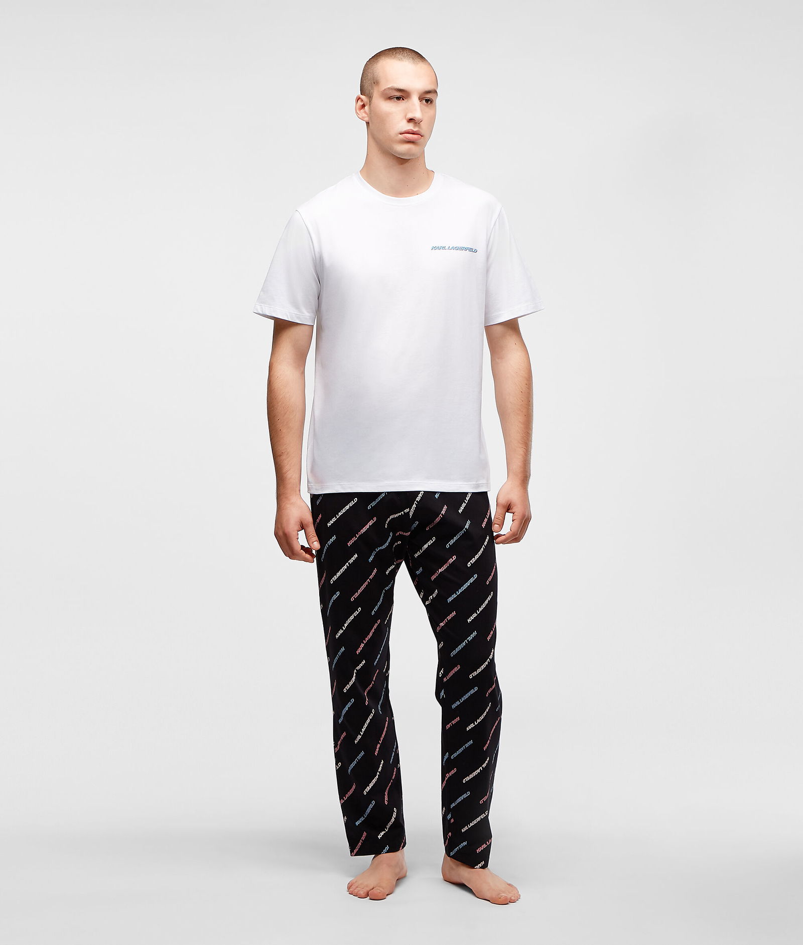 KARL LAGERFELD Future Logo Pyjama Set in Futuristic | endource