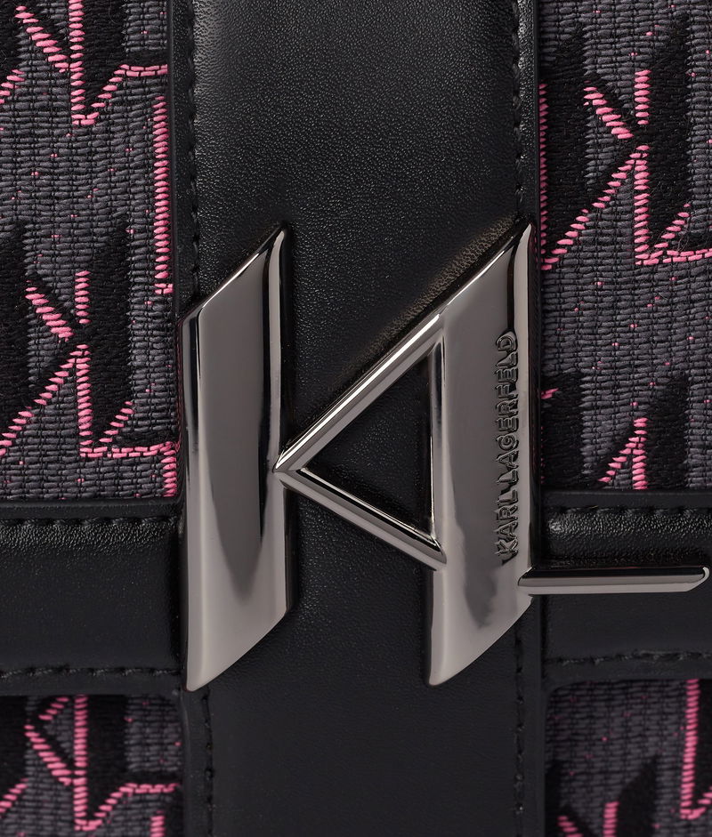 KARL LAGERFELD K/Saddle Monogram Crossbody Bag in Pink Multi | endource
