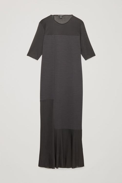 COS Sheer-Panelled Long Dress | endource