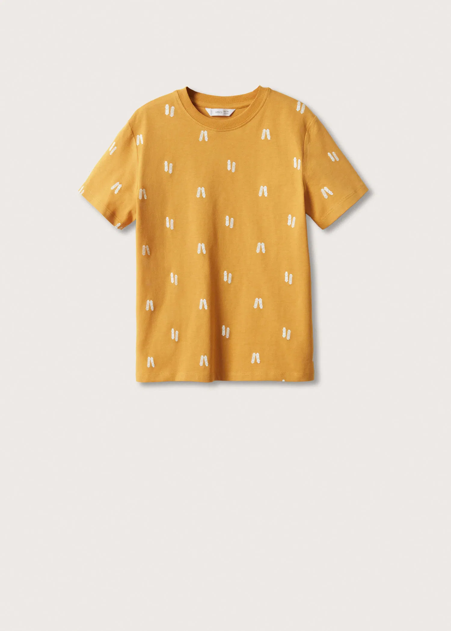 MANGO Printed Cotton-Blend T-Shirt | Endource