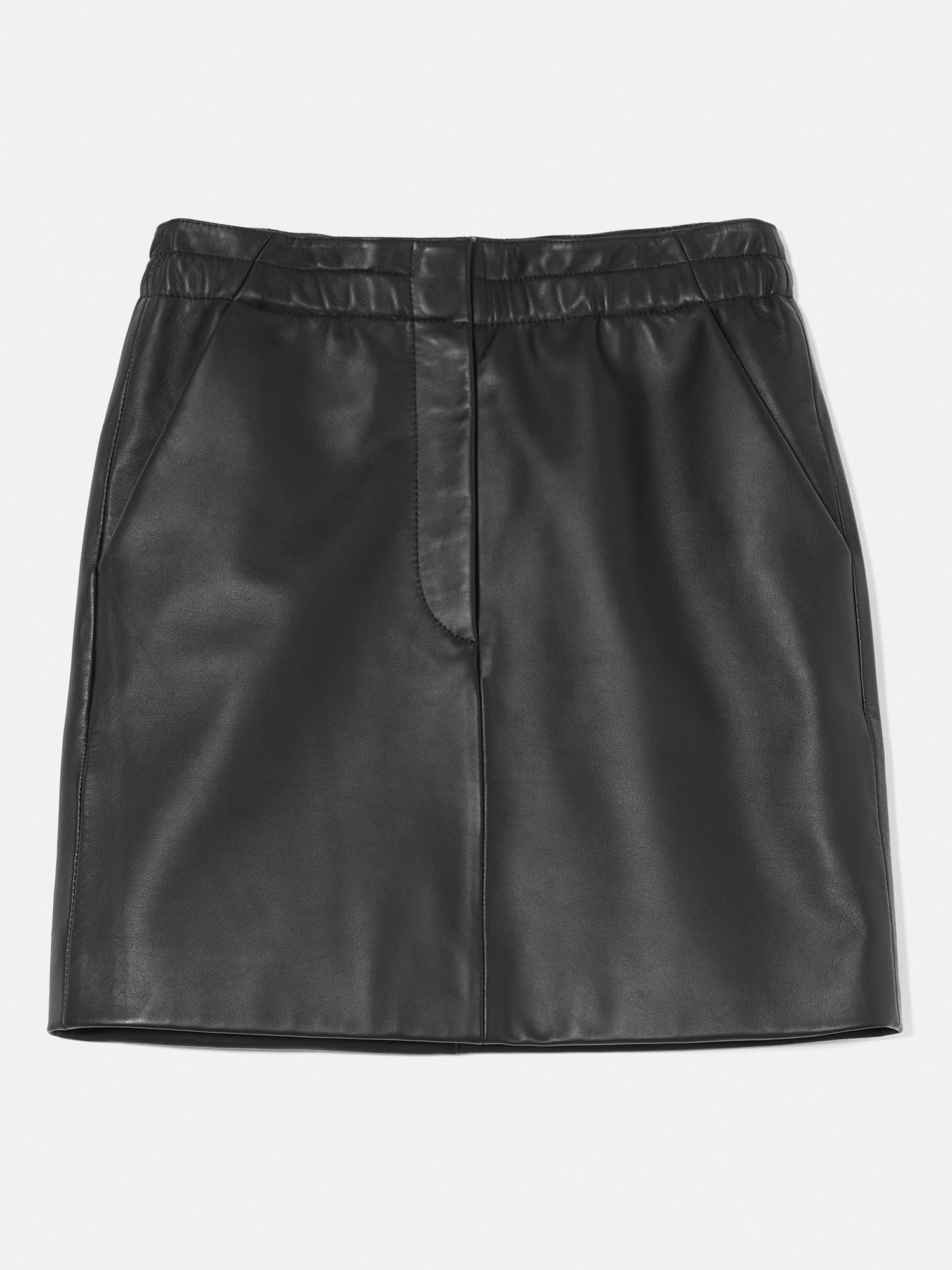 Jigsaw Mini Leather Skirt In Black Endource